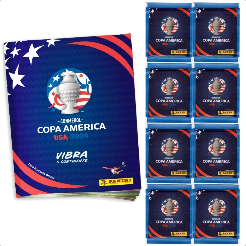 Conmebol Copa América 2024 - Álbum Capa Cartão 30 Figurinhas (6 ...