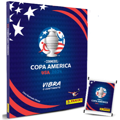 Álbum Capa Dura Conmebol Copa América USA 2024 + 50 figurinhas ...