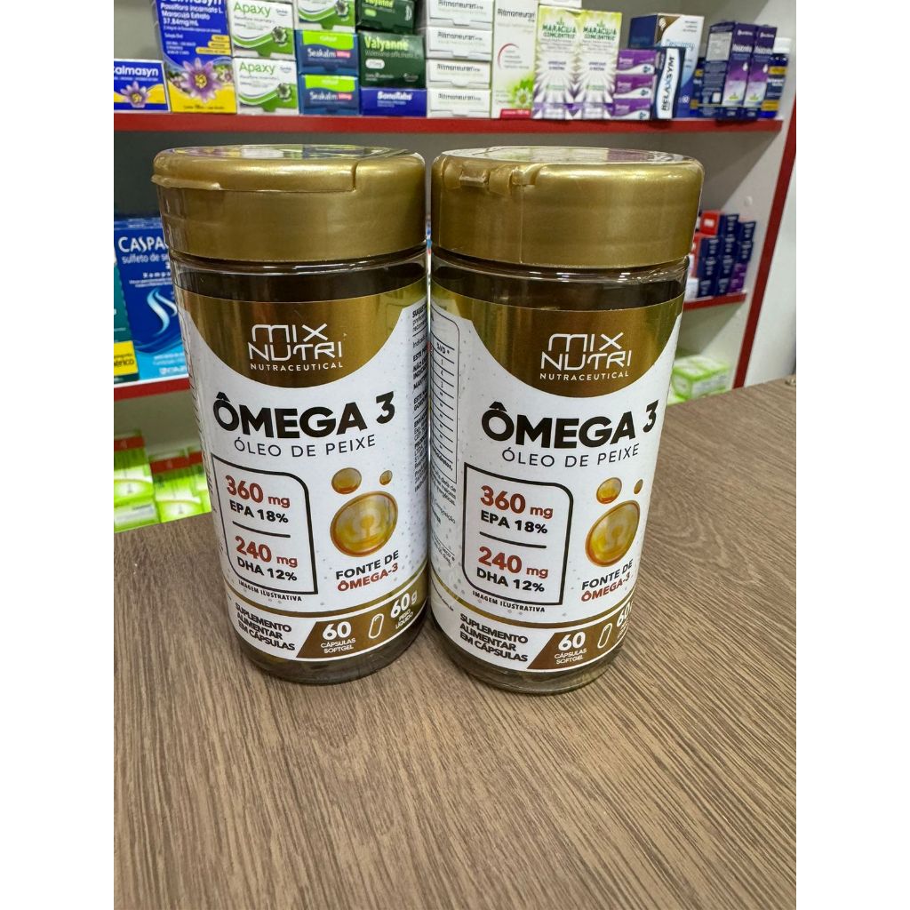 Omega 3 EPA/DHA com 60 cps kit 02 unidades | Shopee Brasil