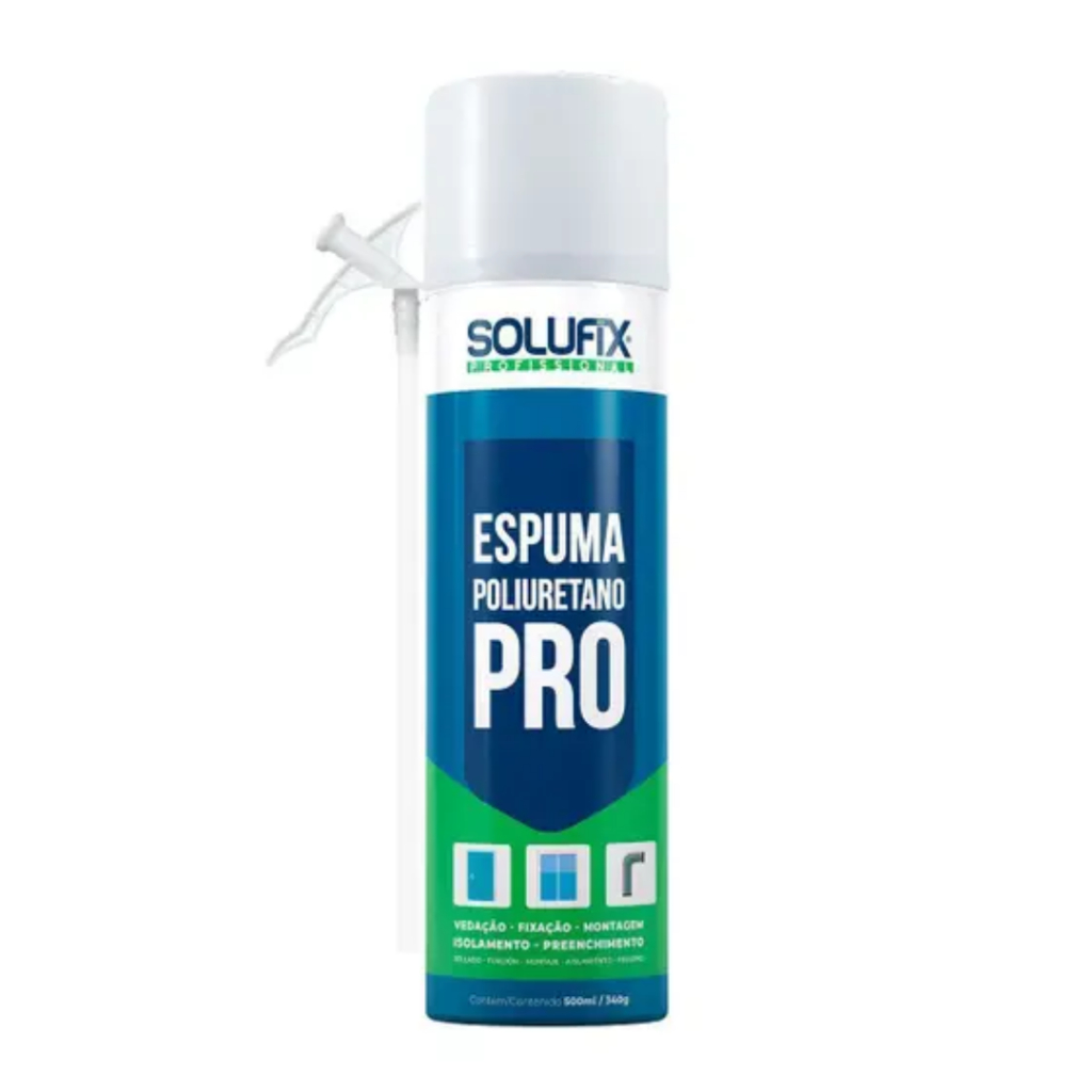 Espuma Expansiva De Poliuretano Pro Multiuso SOLUFIX 500Ml/340G | Shopee Brasil