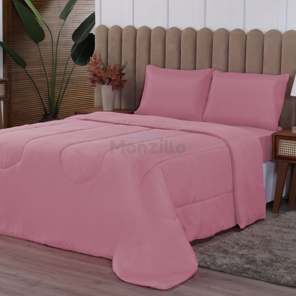 Edredom Microfibra Queen Cores Lisas Dupla Face | Shopee Brasil