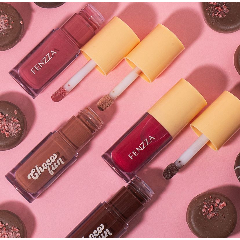 Gloss Lábial Tint Cream Choco Fun Fenzza LANÇAMENTO | Shopee Brasil