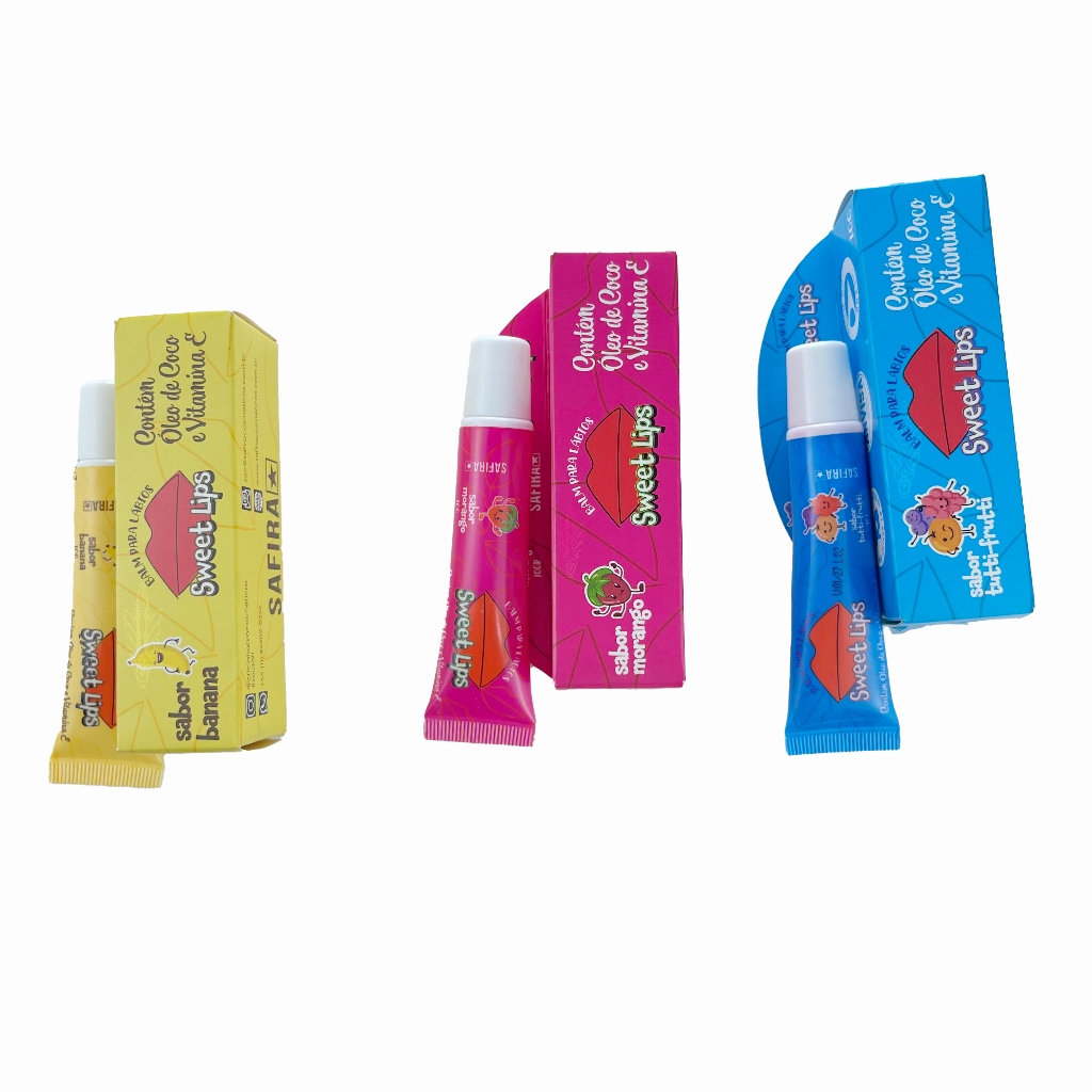 Lip Balm Labial Sweet Lips Morango - lip balm | Shopee Brasil