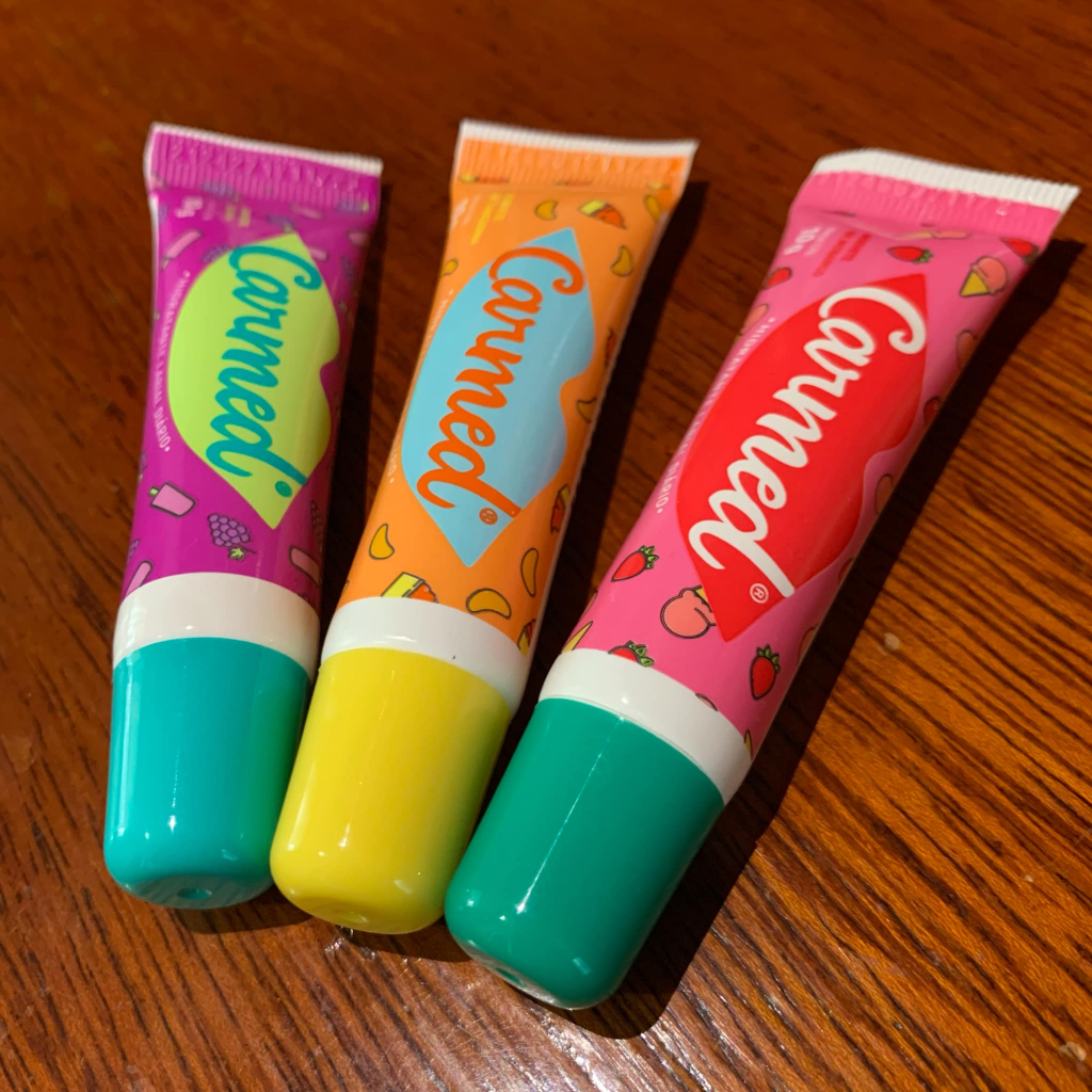 Kit Hidratante Labial Carmed Sorvete Uva + Tangerina + Morango 10g cada ...