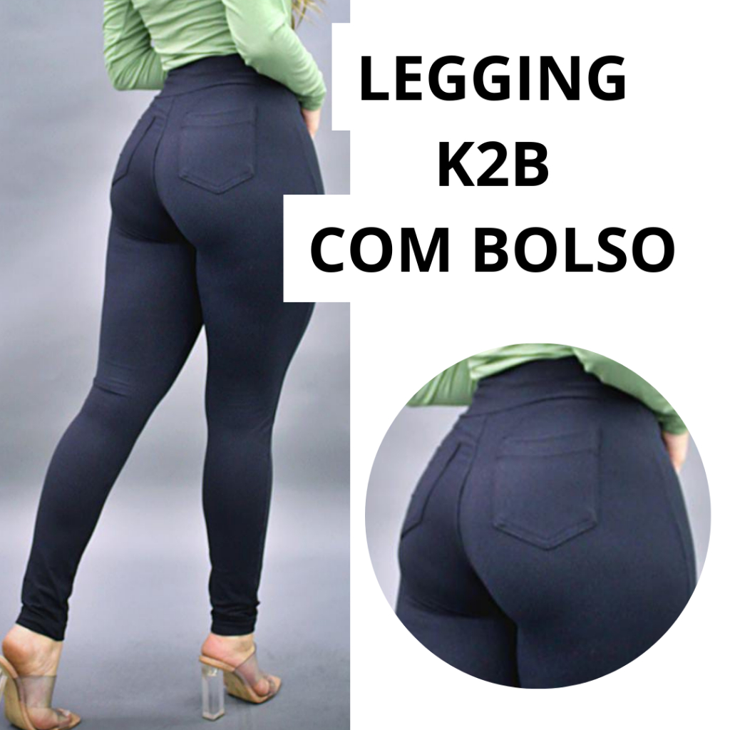 Legging K2b Com Bolso | Shopee Brasil