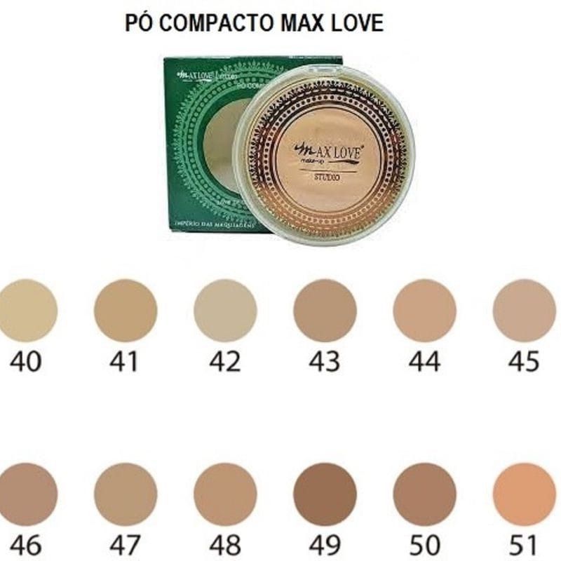 Max Love Pó Compacto Matte Vegano 40-51 | Shopee Brasil