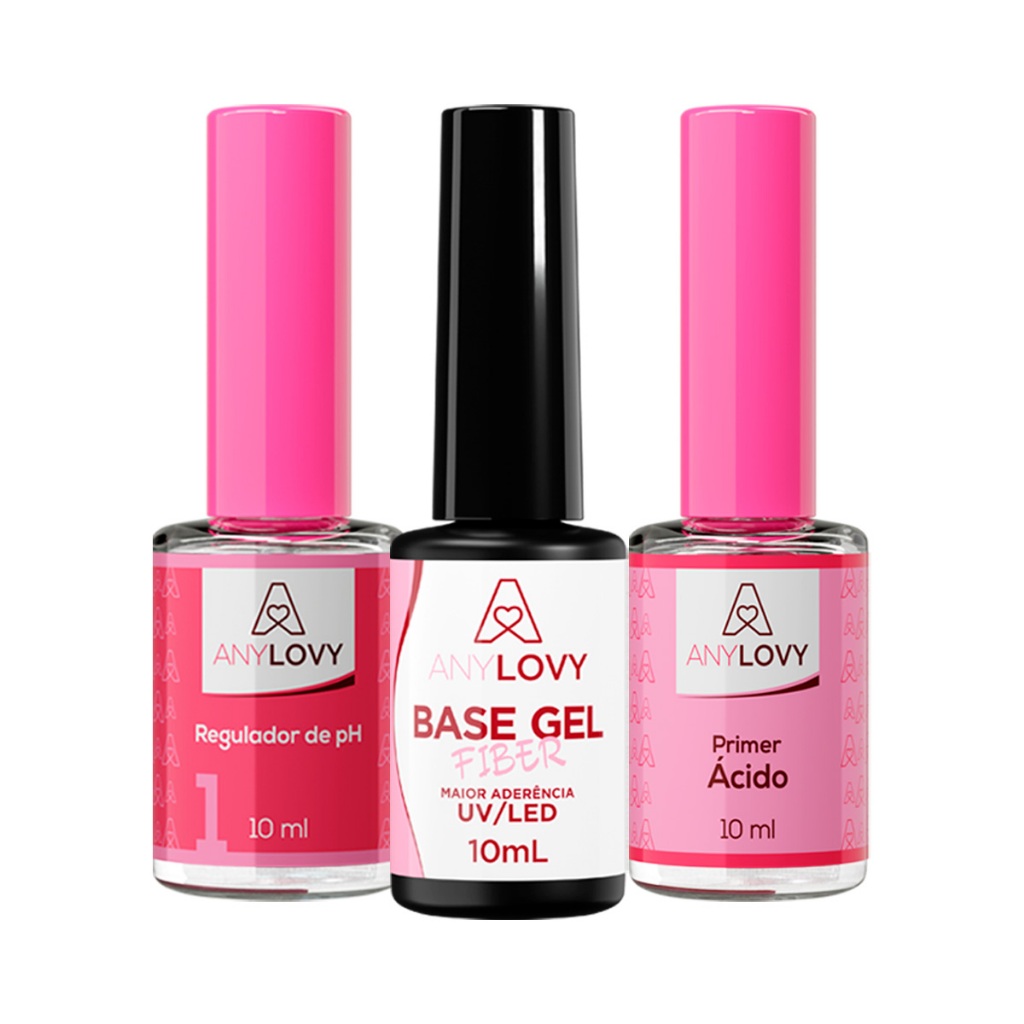 Kit Any Lovy Regulador De Ph + Primer Ácido + Gel Base Fiber | Shopee ...