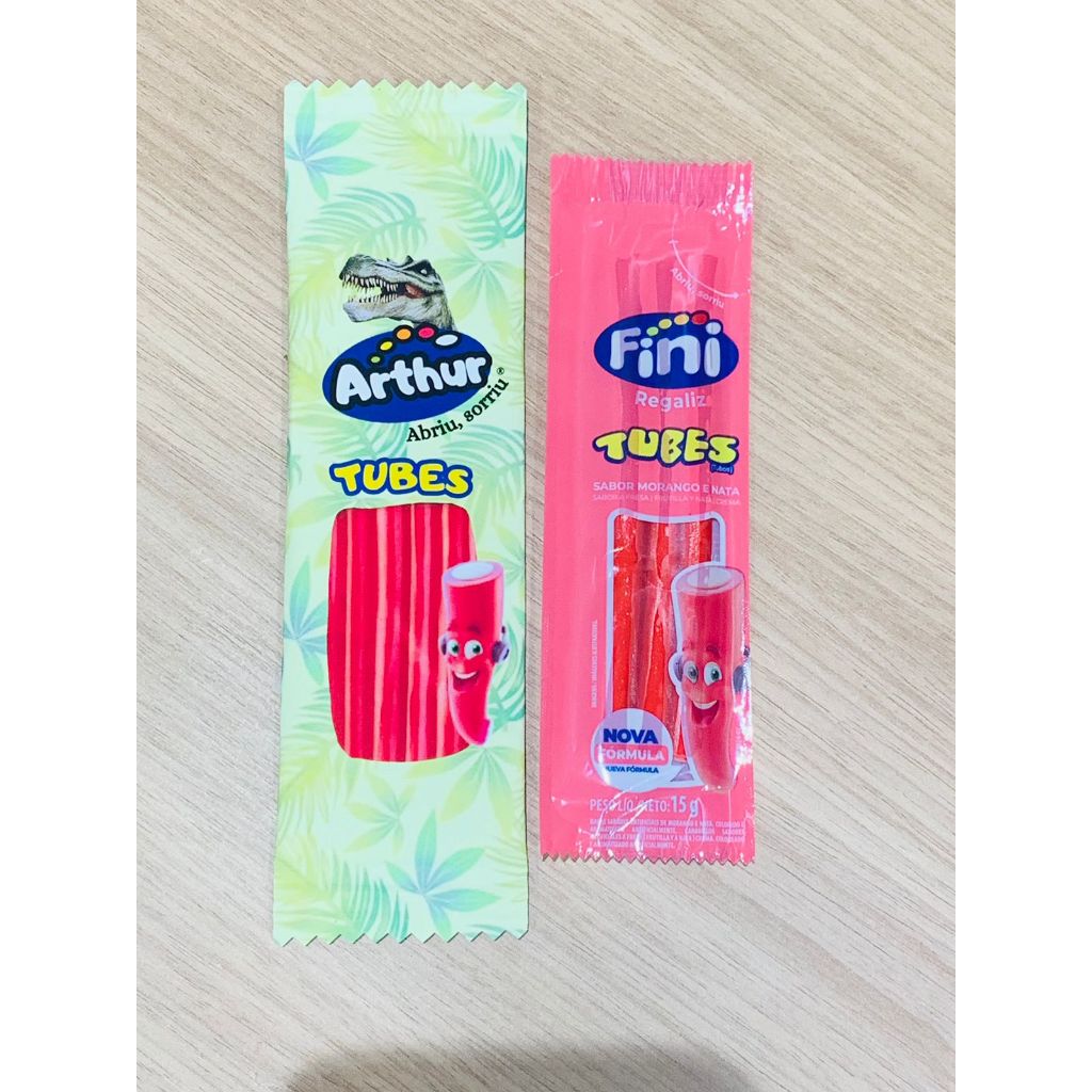Embalagem personalizada mini bala Fini Tubes - Lembrancinhas | Shopee ...