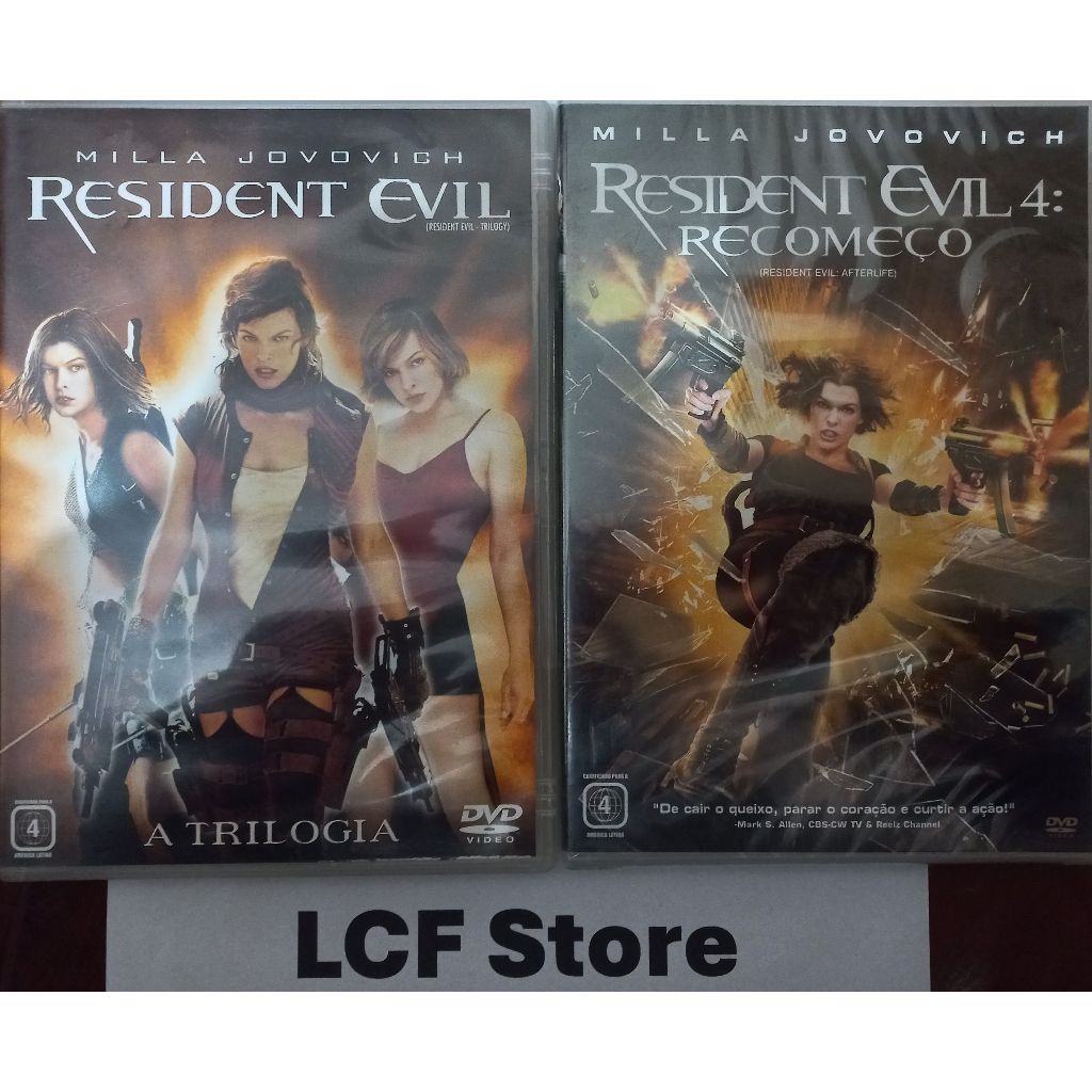 DVD Coleção Resident Evil - 4 Filmes - Originais | Shopee Brasil