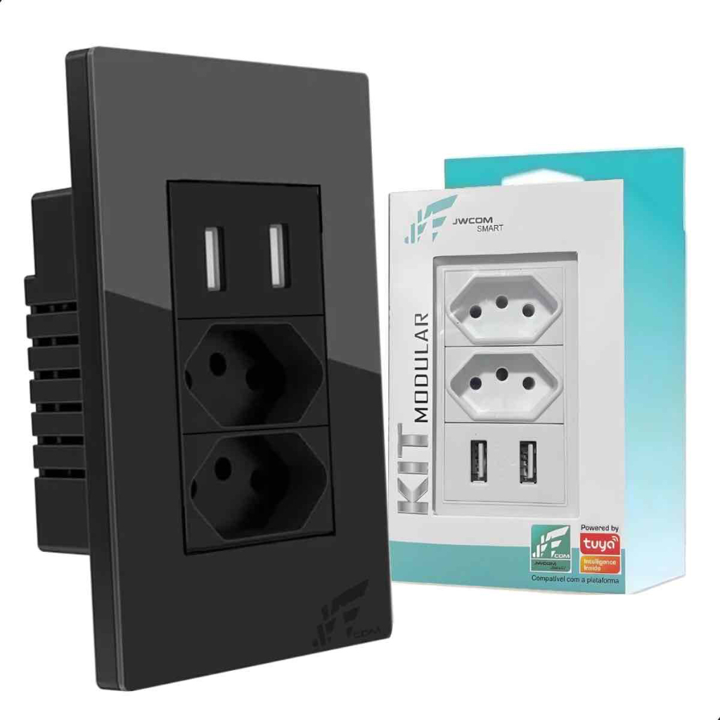 Tomada De Parede 2 Usb Duo Turbo Bi Volt Inteligente Carrega Celular 2. ...