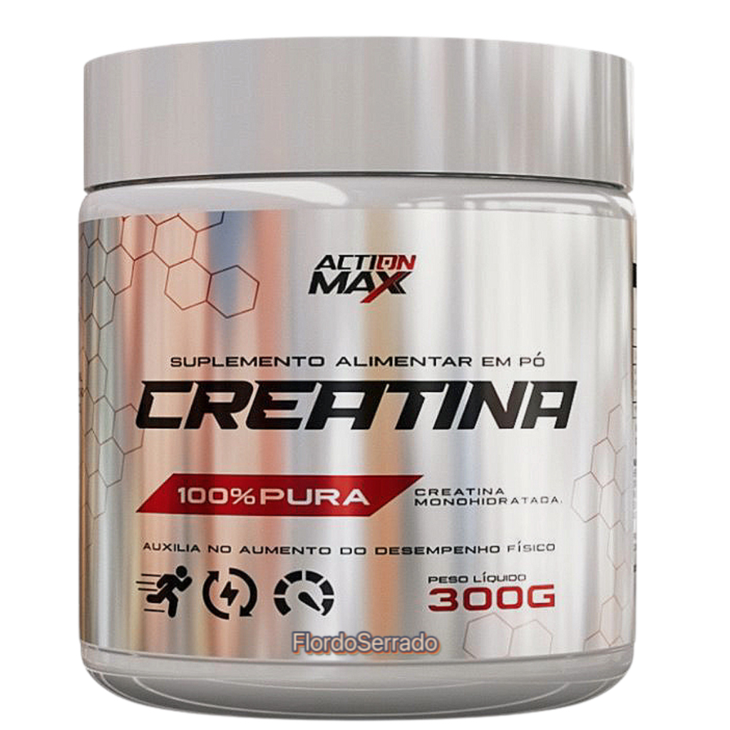 Creatina 100% Pura Monohidratada - Action Max 300g | Shopee Brasil