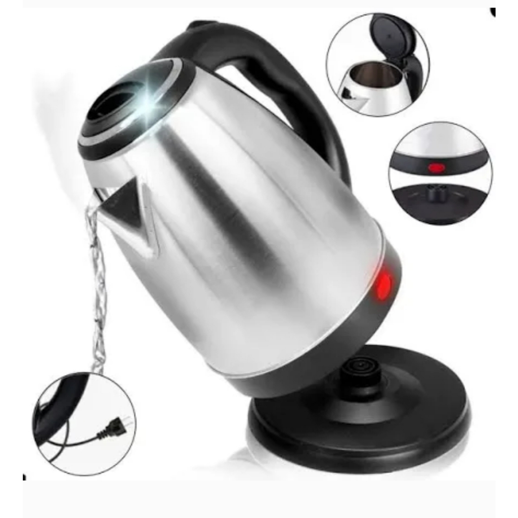 Chaleira Leiteira Elétrica 1,8L Litros Jarra Garrafa Bule Inox 220V ...
