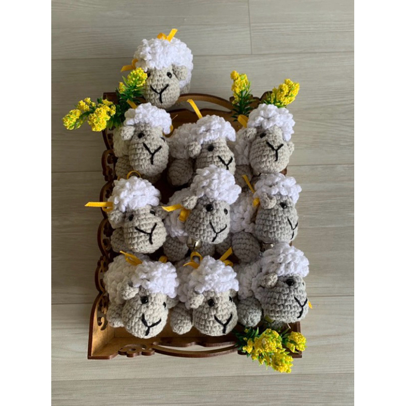 Mini ovelha croche amigurumi lembrancinhas personalizado | Shopee Brasil