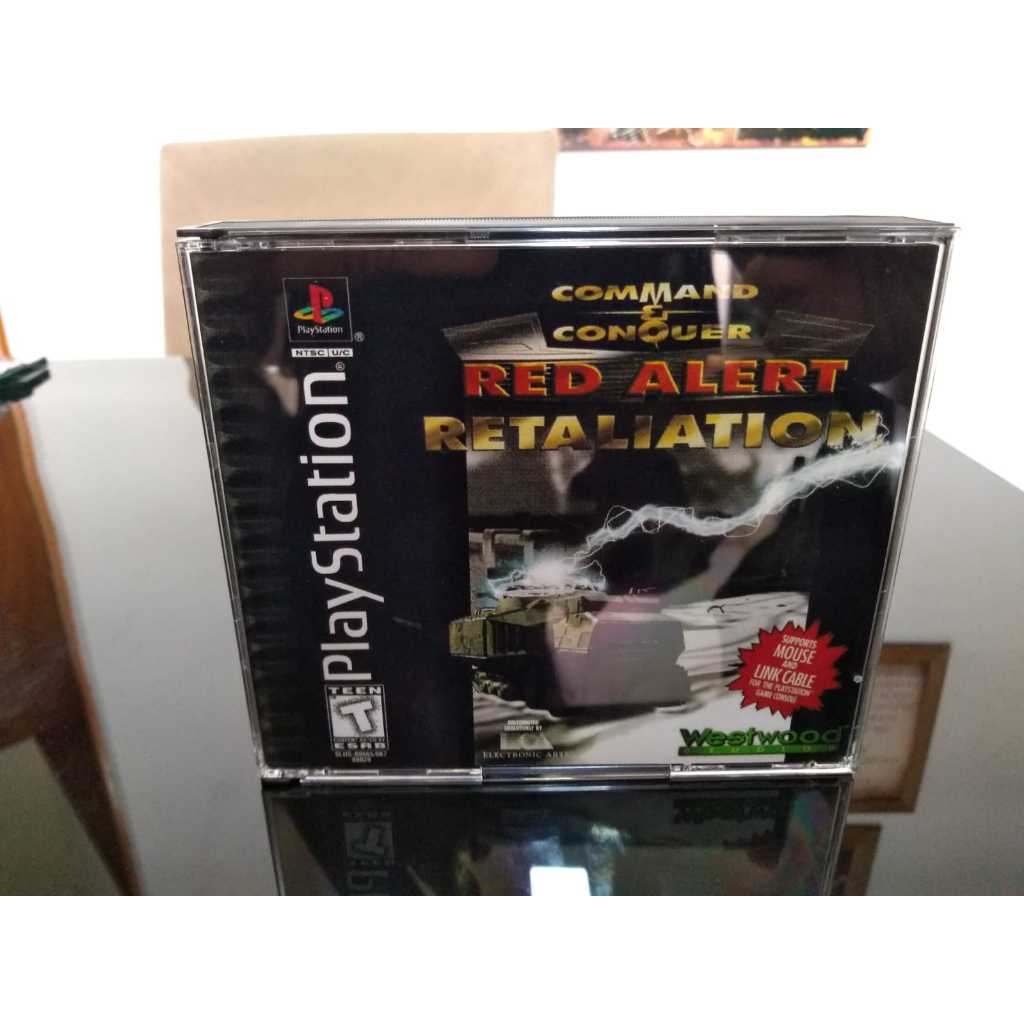 Command Conquer Red Alert Retaliation ~ PS1 mídia preta - Escorrega o Preço
