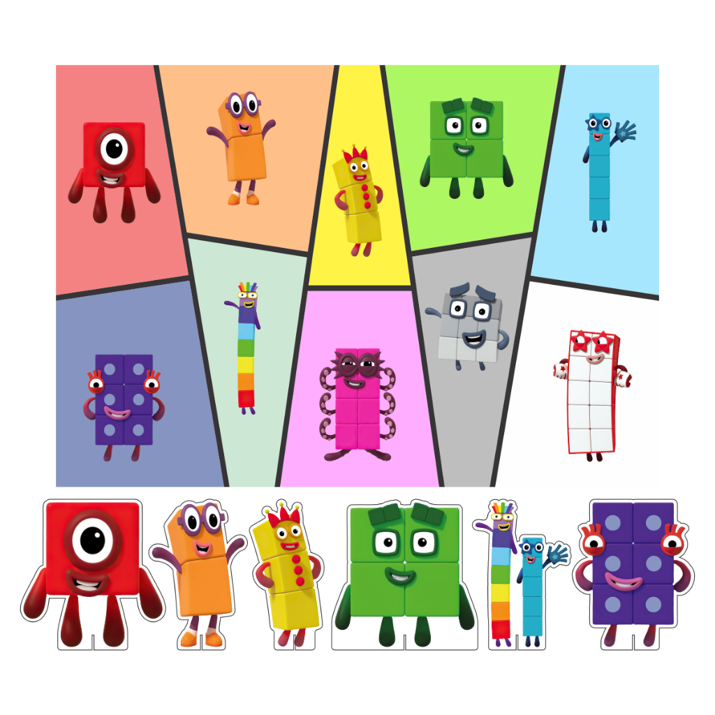 Kit Display De Mesa + Painel Festa Infantil Numberblocks DK | Shopee Brasil