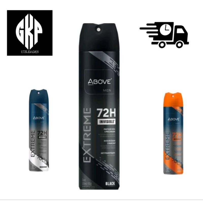 KIT 2 UNIDADES DESODORANTE ABOVE MEN EXTREME 150 ml | Shopee Brasil