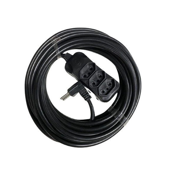 Extensão Elétrica 10 15 20 e 25 Metros Com Cabo PP 2x2,5mm Plug 10a | Shopee Brasil
