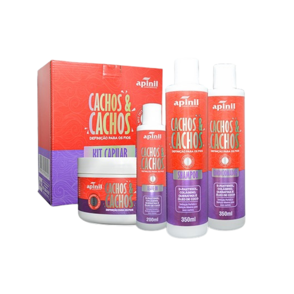 Kit Capilar Cachos & Cachos Tutano Horse 4 Itens Shampoo + Condicionador + Creme + Mascara ...