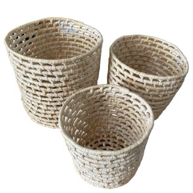 Trio de Cestos Redondos Decoração Coisas Diferentes Para Casa ...