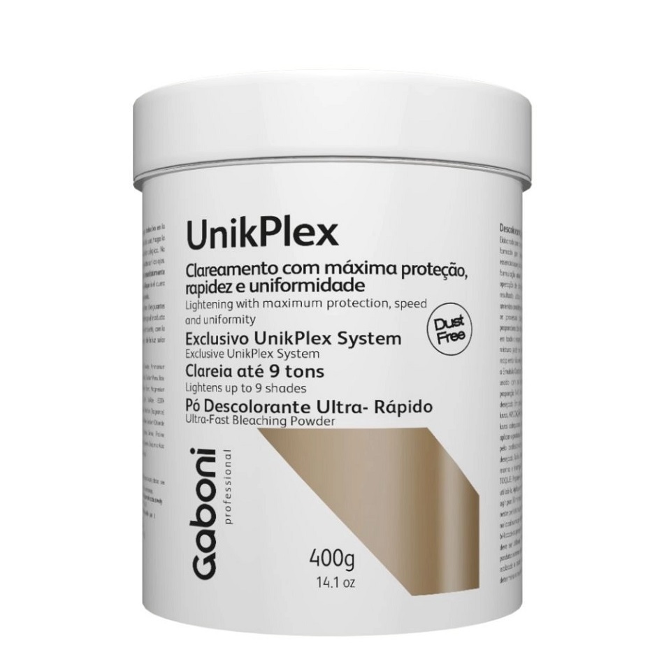 Pó Descolorante Profissional UnikPlex 400g Gaboni Professional ULTRA ...