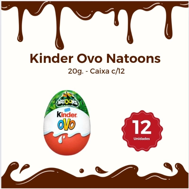 Kinder Ovo 20g. - Caixa c/12 Unidades | Shopee Brasil
