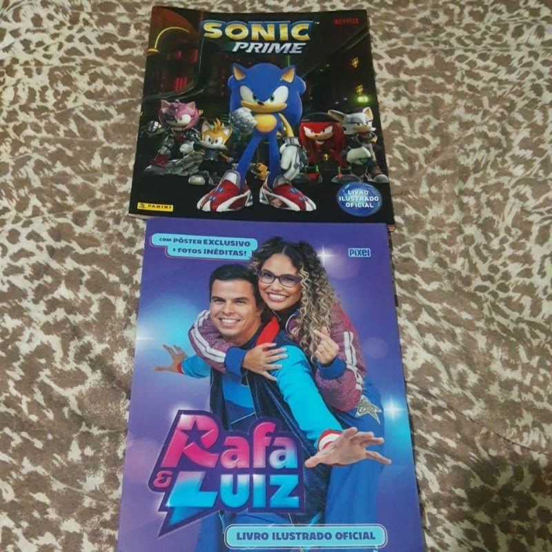 álbuns de figurinhas Sonic e Rafa e luiz | Shopee Brasil