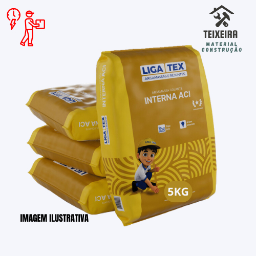 Argamassa Colante Cimento Cola ACI Interno 5kg Liga Tex | Shopee Brasil