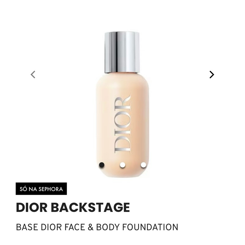 BASE DIOR FACE & BODY FOUNDATION Dior backstage 0w seminova | Shopee Brasil