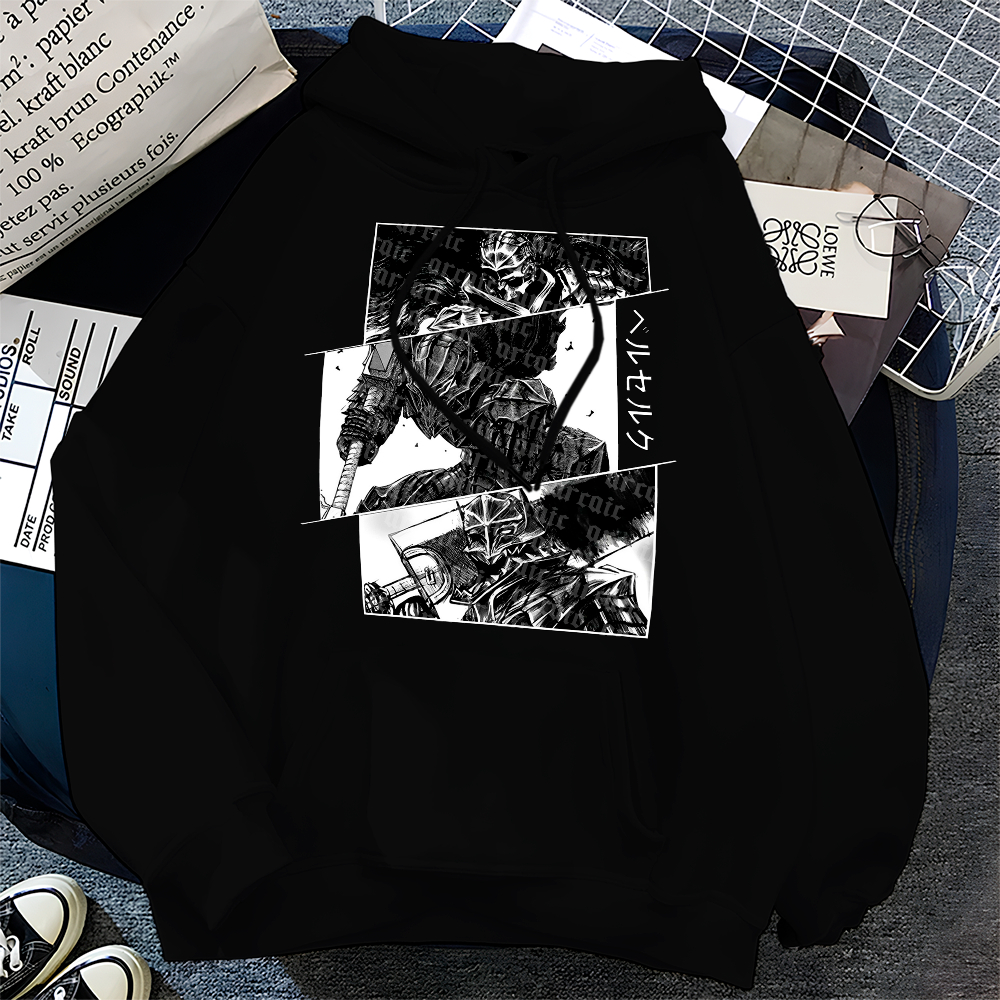 Blusa Moletom Canguru Com Capuz Berserk Guts Falcão Espadachim Moon ...