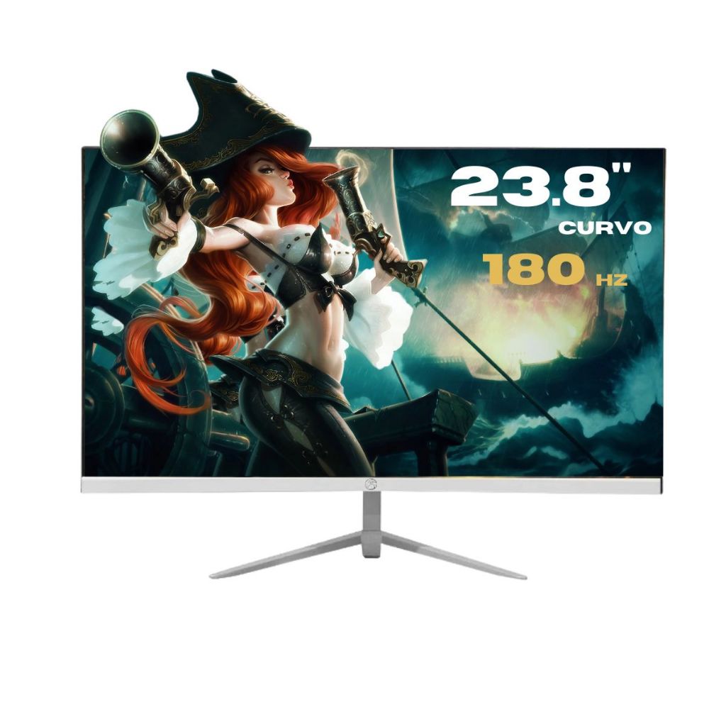Monitor Curvo 23.8 Polegadas 180hz Gamer Full HD R1500 Branco ...