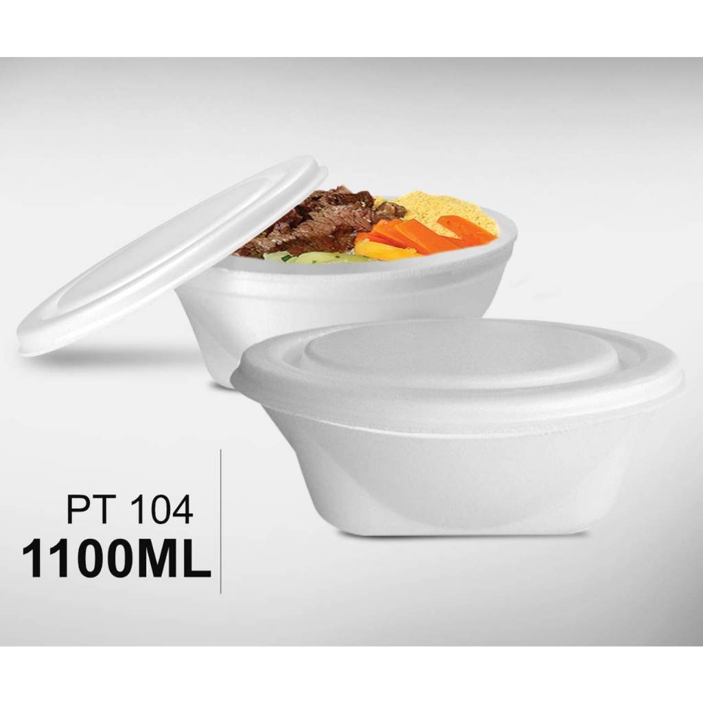 Marmitex Isopor C/tampa 1100ml Redonda C/50 Un Spumapac | Shopee Brasil