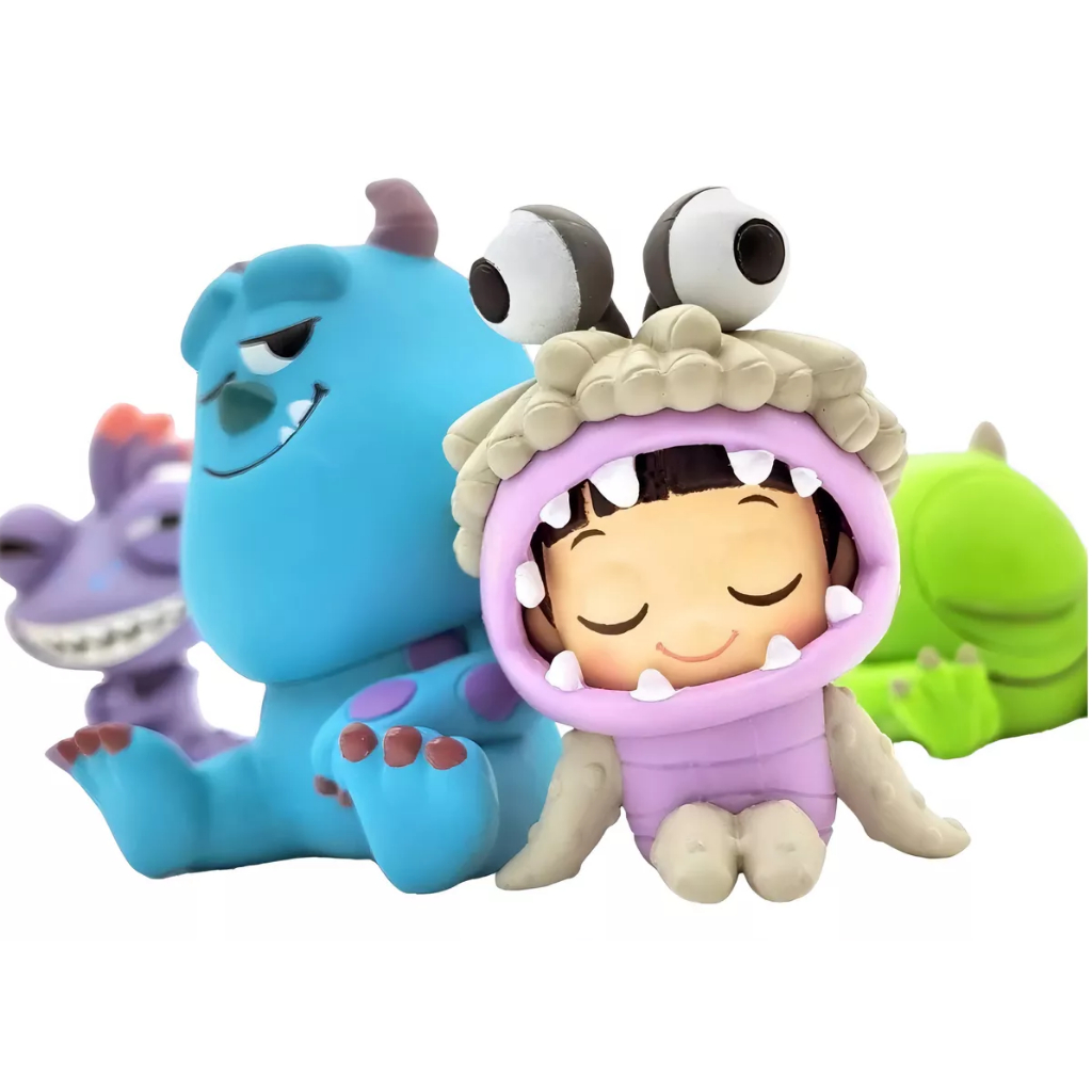 Kit 4 Bonecos Monstros Sa Disney MOD 01 - Sulley Mike Randall Boo ...
