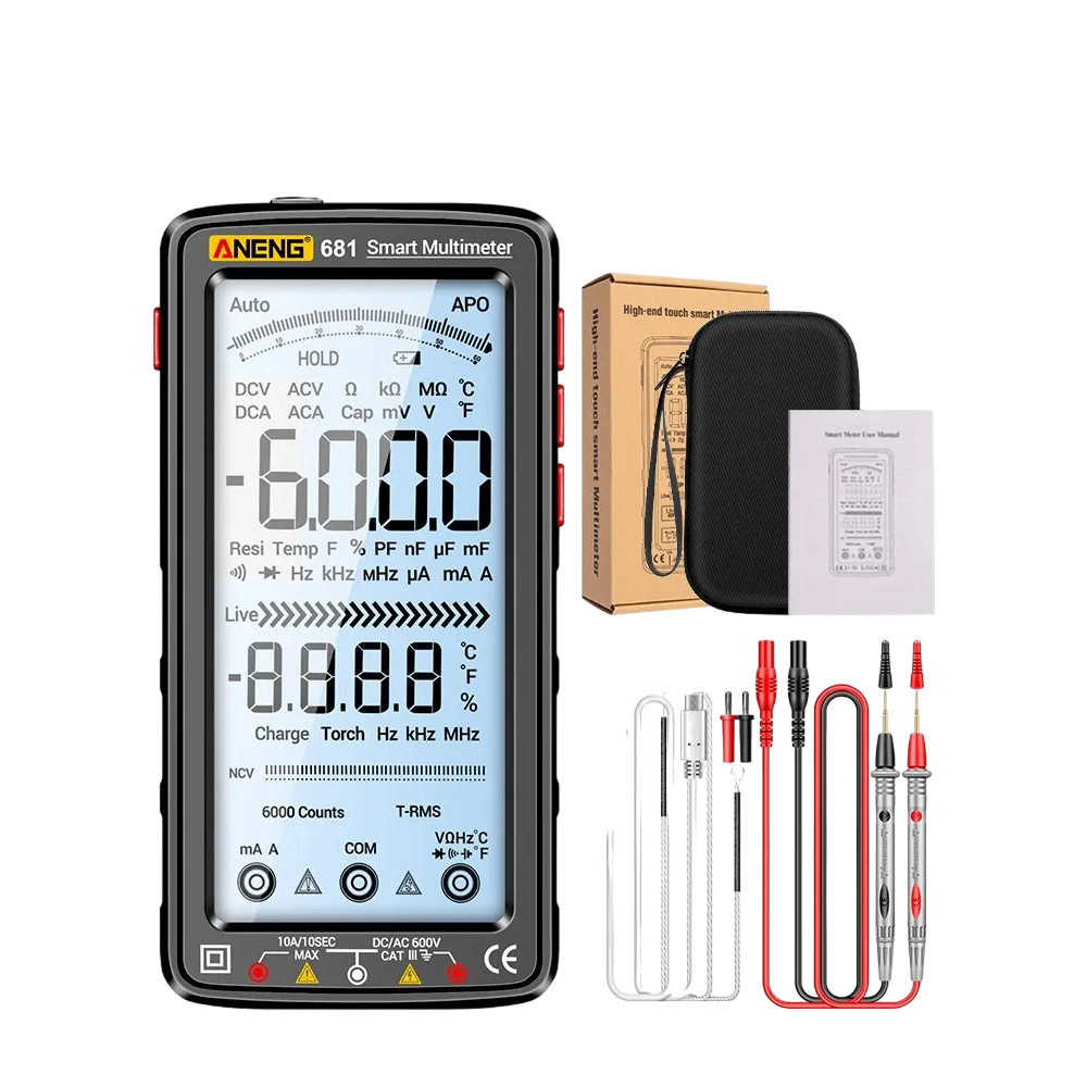 Multímetro Digital Profissional Aneng 681 Amperímetro | Shopee Brasil