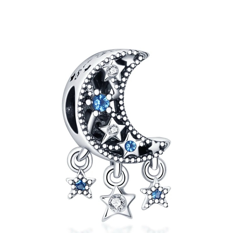 Berloque Lua Em Prata 925 Compatível Pandora E Vivara | Shopee Brasil