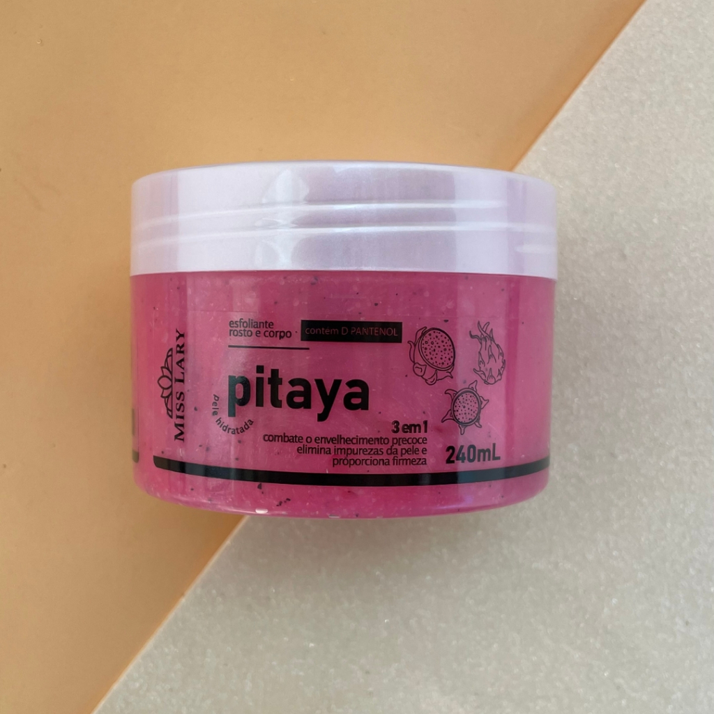 Esfoliante 3 em 1 Miss Lary Rosto e Corpo Pitaya D Pantenol | Shopee Brasil