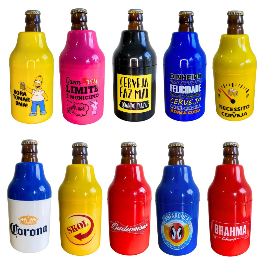 10 Porta Litrinho 300ml Serve Para Lata 350ml e Long Neck Suporte ...