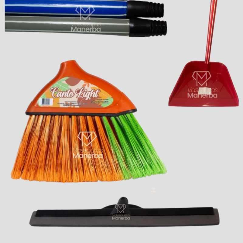 Kit Vassoura Canto Light, Rodo Plast 40cm e Pá plást c/ cabo | Shopee ...
