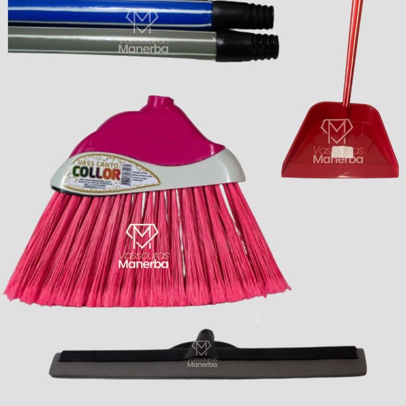 Kit Vass Canto Collor, Rodo Plast 40cm ePá Plast c/cabo | Shopee Brasil