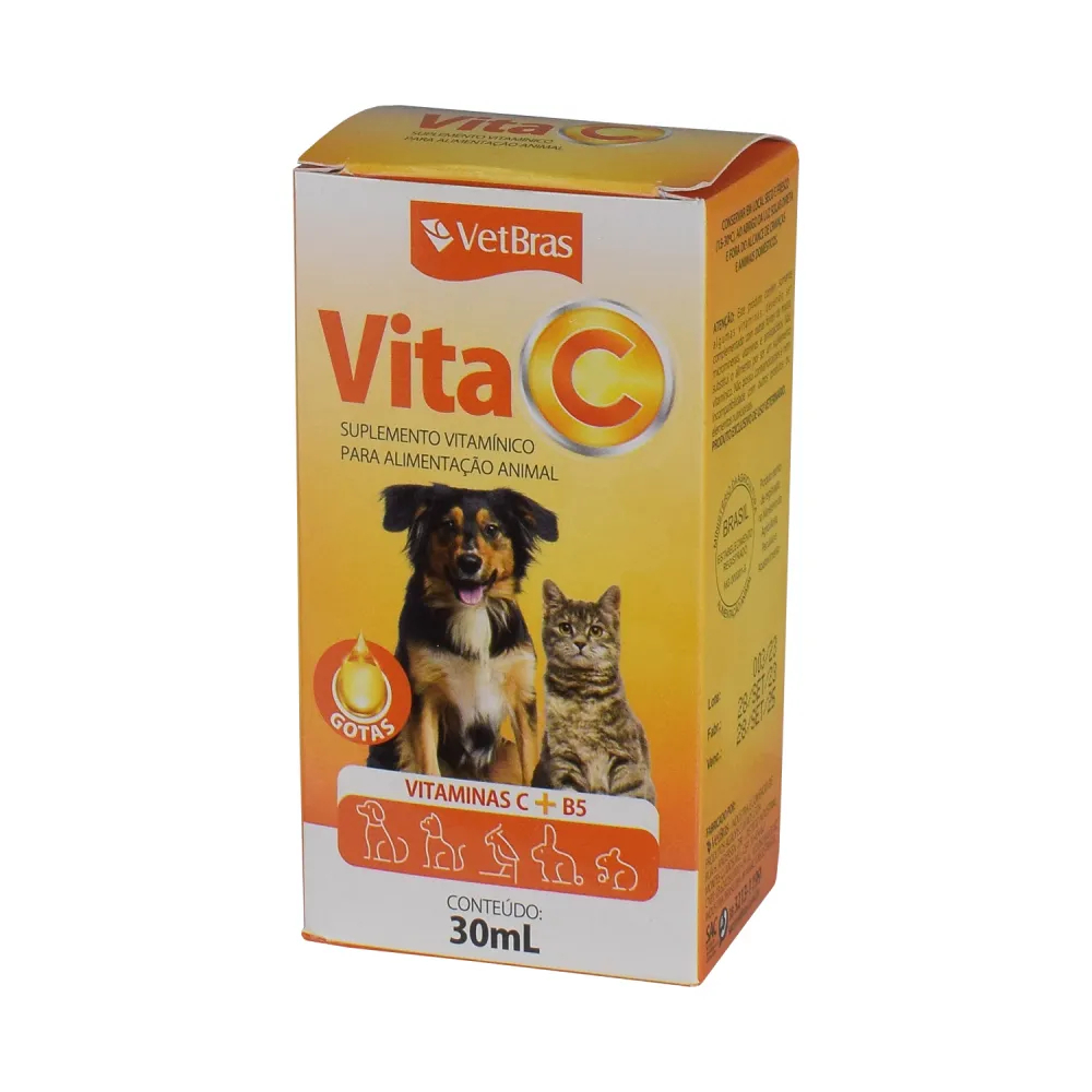 Suplemento Vitaminico Pet Vita C Vetbras 30ml - Cães e Gatos | Shopee Brasil
