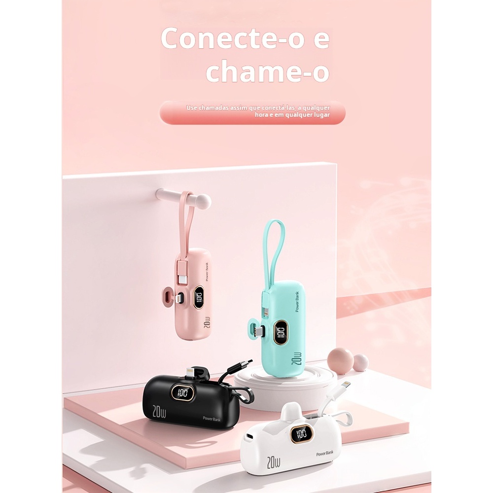 Mini Power Bank Creative Capsule Compativel iPhone/android 5000mah ...