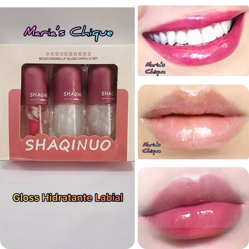 Gloss Labial Hidratante Kit Brilho Labial Longa Duração glos | Shopee ...