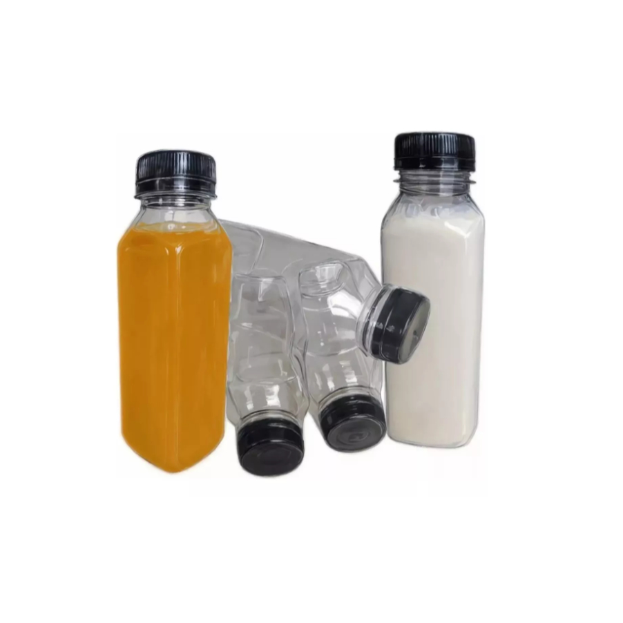 10 Garrafas Pet Plástica com Tampa Lacre cor preto 300ml /500ml descartável cristal | Shopee Brasil