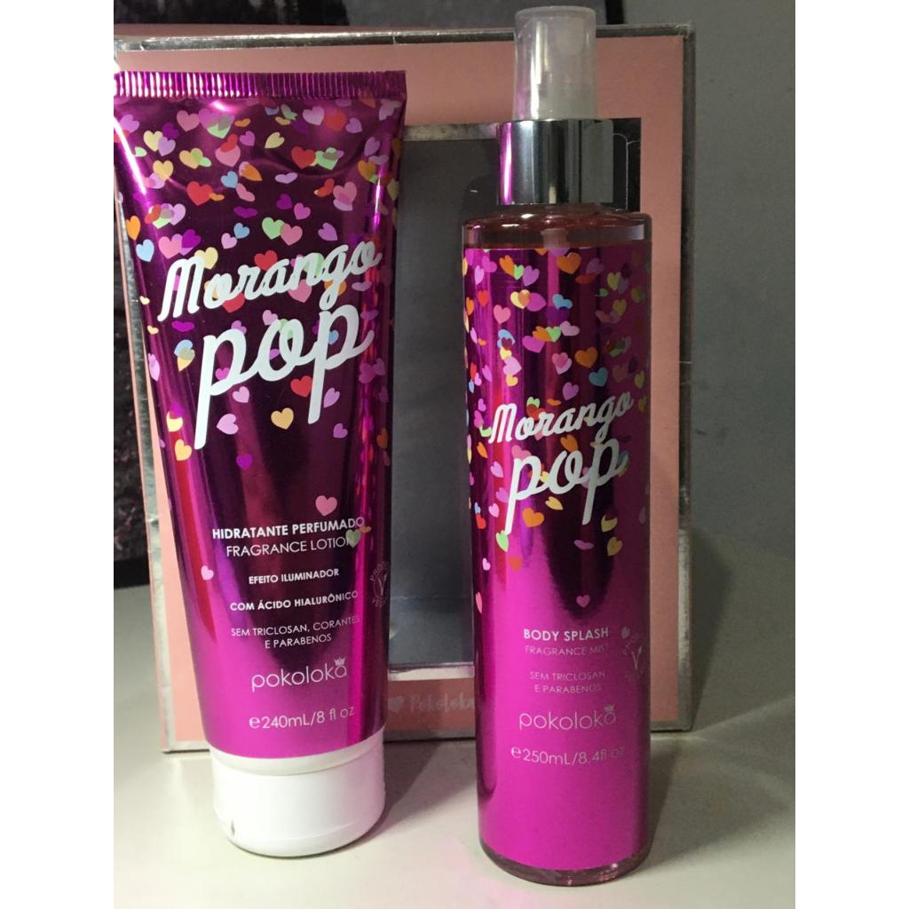 MORANGO POP DA POKOLOKA - BODY SPLASH 250ML E HIDRATANTE CORPORAL 240G | Shopee Brasil