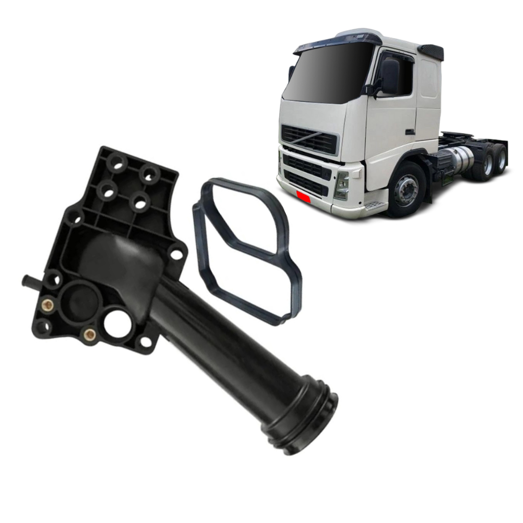 Kit Tubo Conexão Saída Bomba D'Água Volvo Fh Fm D13 C/Junta | Shopee Brasil