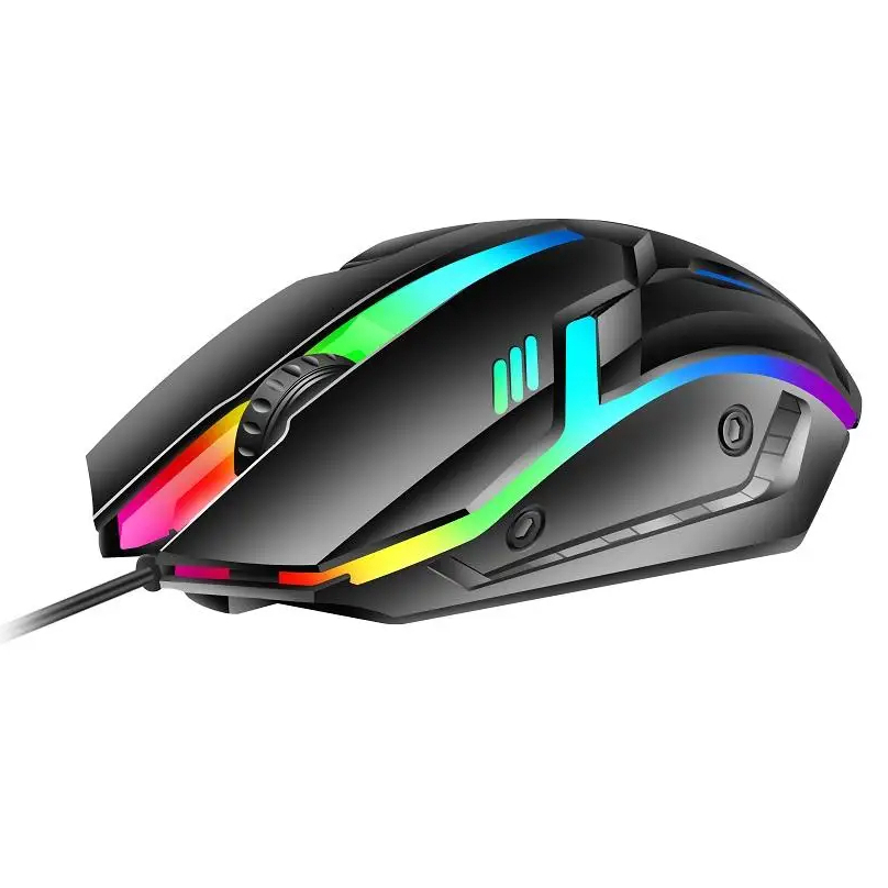 Mouse Gamer V1 Com 1200 DPI LED RGB Para Jogo Games Óptico USB | Shopee ...