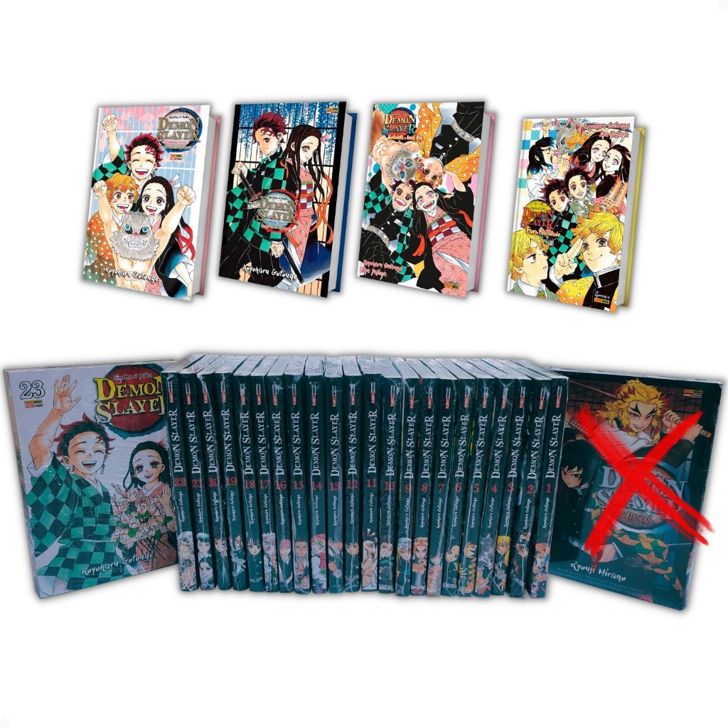Demon Slayer Mangá Vol. 1 Ao 23 + 5 Volumes Extras - Kimetsu No Yaiba ...