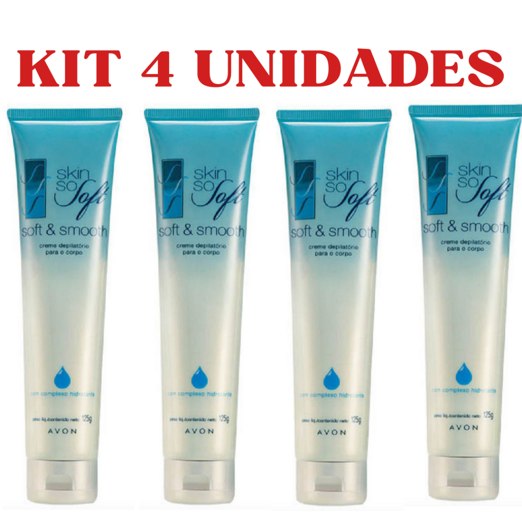Kit Avon Creme Depilatório Corporal Skin So Soft 125g 4 Unidades ...