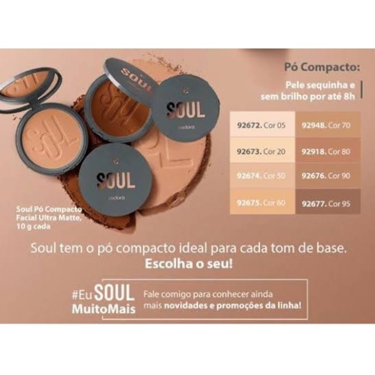 SOUL PÓ COMPACTO FACIAL ULTRA MATTE - 10g | Shopee Brasil