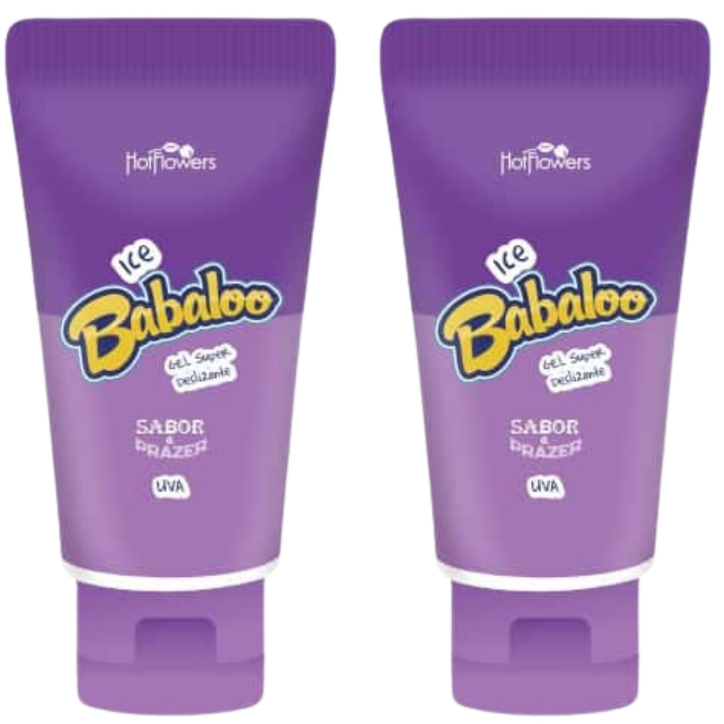 Kit 2 Gel Lubrificante Deslizante Beijável Babaloo Ice Uva | Shopee Brasil