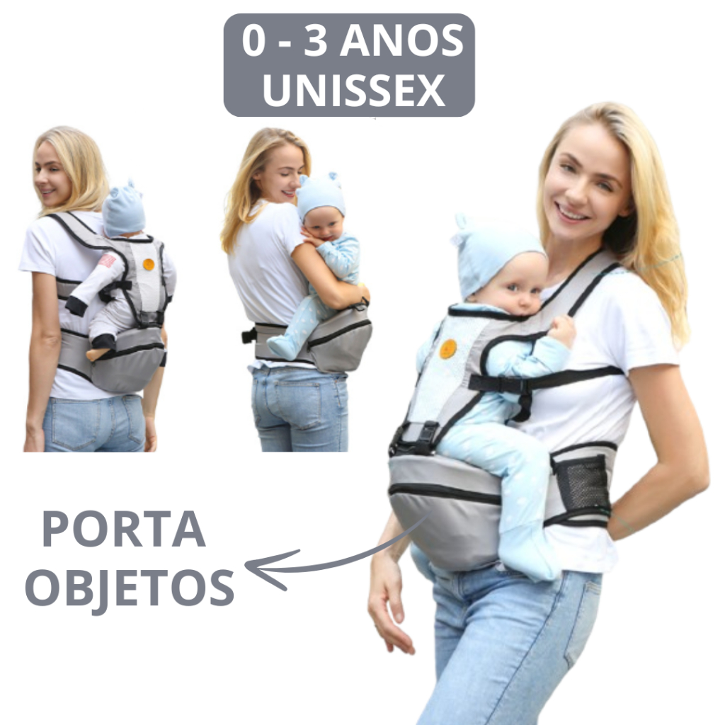 Mochila Canguru Maternidade Bebê Bolsa Carregar Conforto Suporte ...